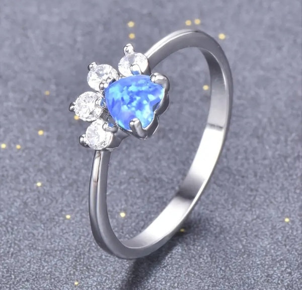 Blue Fire Paw Shaped Ring - Cratejoy
