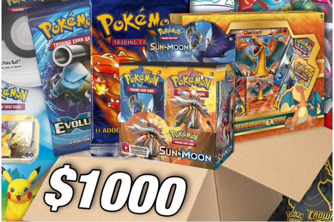 The Pokemon Card $1000 Box! - Assorted Pokémon Trading Cards - Cratejoy