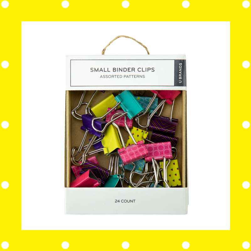 Small Binder Clips Assorted Colors - Cratejoy