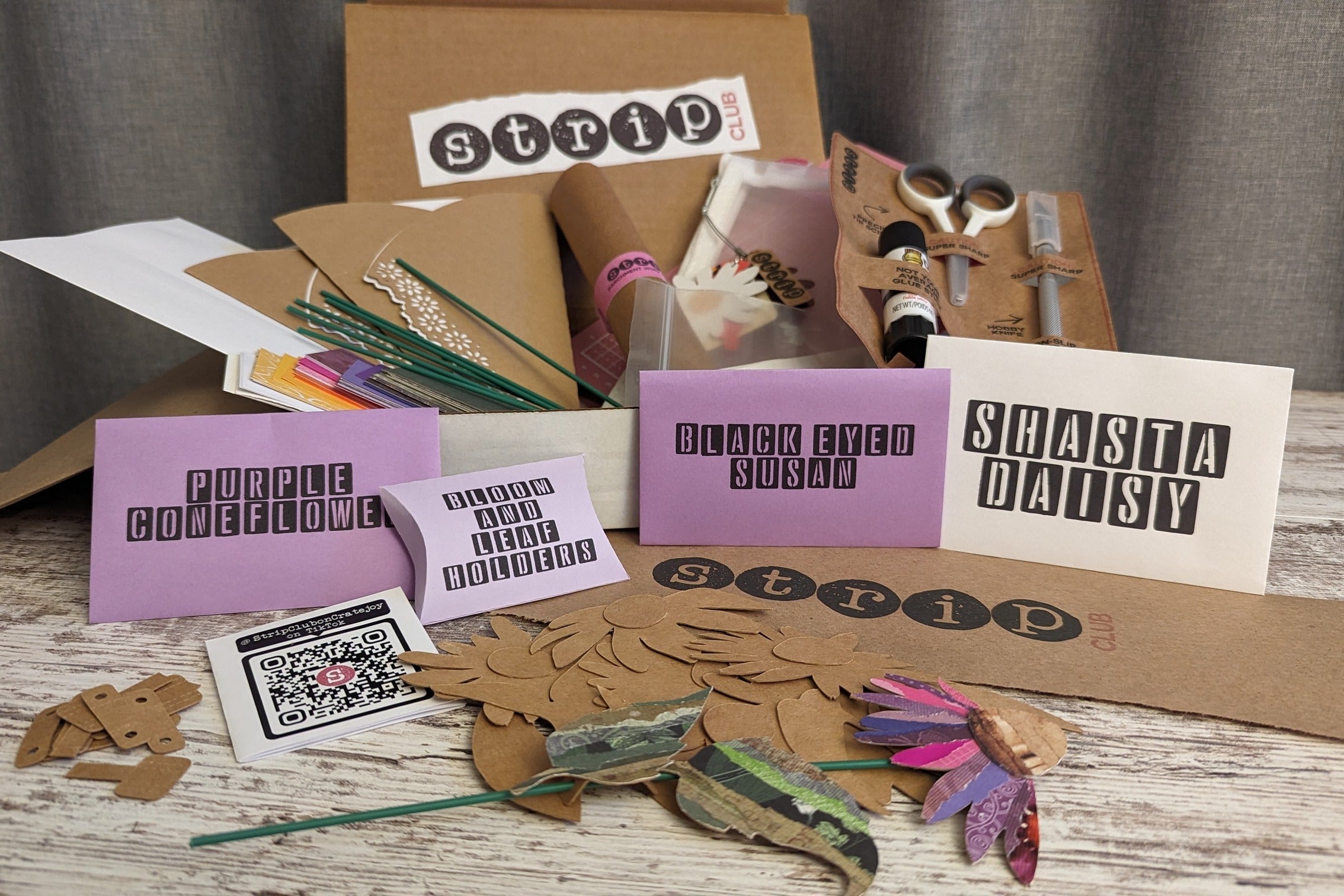 Torn Paper Art Craft Box with Tool Kit - Cratejoy